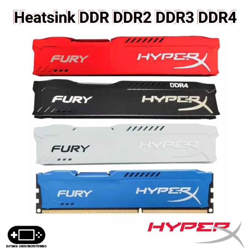 ฮีทซิงค์ DDR DDR2 DDR3 DDR4 RAM DDR1 1 2 3 4 PC Fury HyperX PC Cooling Memory Heat Sink | Shopee ...