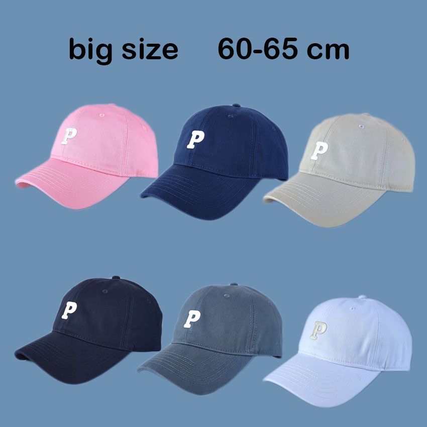 62-65cm large size baseball cap women men cotton soft top trucker hat ...
