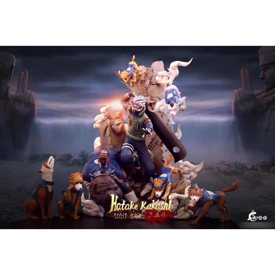 Naruto Shippuden - Resin -Kakashi + น้องหมา คาถาอันเชิญของ kakashi By Big Gecko Studio | Shopee ...