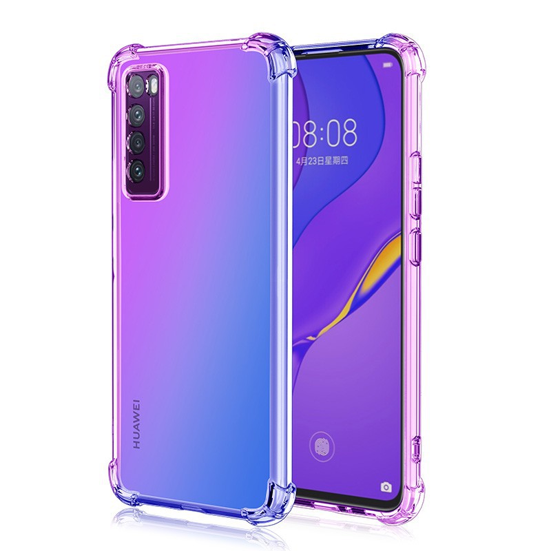HUAWEI Nova 7 5G Gradient Double Color Case Clear Jelly Silicon Casing ...