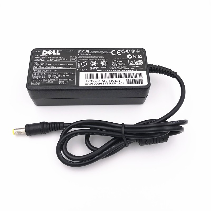 แหล่งจ่ายไฟแล็ปท็อปขนาดเล็ก PP19S PP39S อะแดปเตอร์สายชาร์จ 30W Dell ...