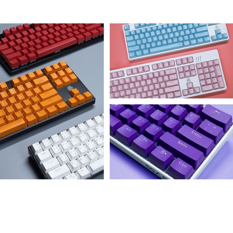 KEYCAPS EGA TYPE MGKC1คีย์แคป ไทย-อังกฤษ 106 KEYS ABS ไฟทะลุ | Shopee ...