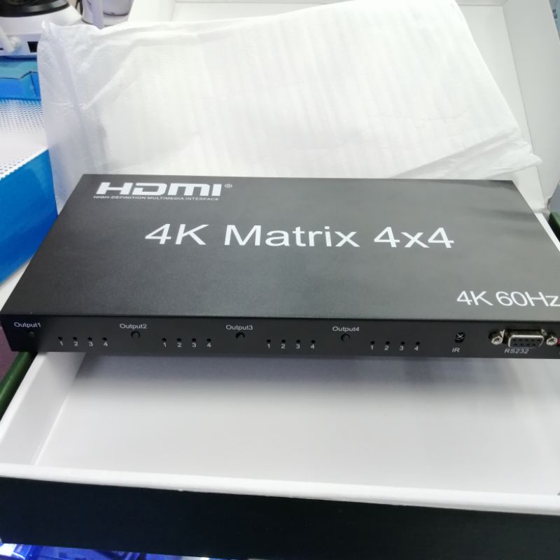 HDMI 2.0 4x4 Matrix Switch Splitter 4K 4 IN 4 OUT 60HZ 1080P HDCP Video ...