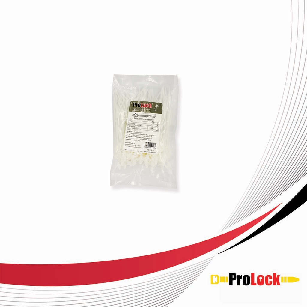 ProLock เคเบิ้ลไทร์แบบหัวลูกศร บรรจุ 100 ชิ้น / 30 ชิ้น (สีขาว/สีดำ) | Shopee Thailand