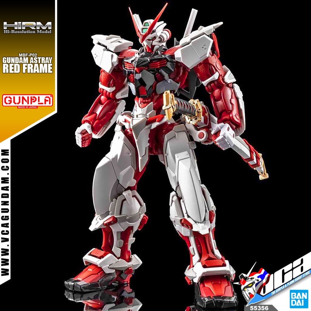 ⭐️ BANDAI GUNPLA HI-RESOLUTION MODEL HIRM 1/100 GUNDAM ASTRAY RED FRAME ...