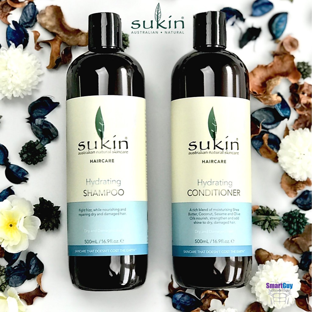 SUKIN AUSTRALIAN NATURAL Haircare Hydrating Shampoo & Conditioner 500ml ...