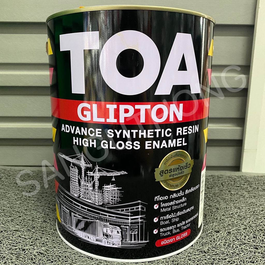 สีน้ำมันเคลือบเงาเหล็กและไม้ สี Silver Bronze เบอร์ G1000 TOA Glipton ...