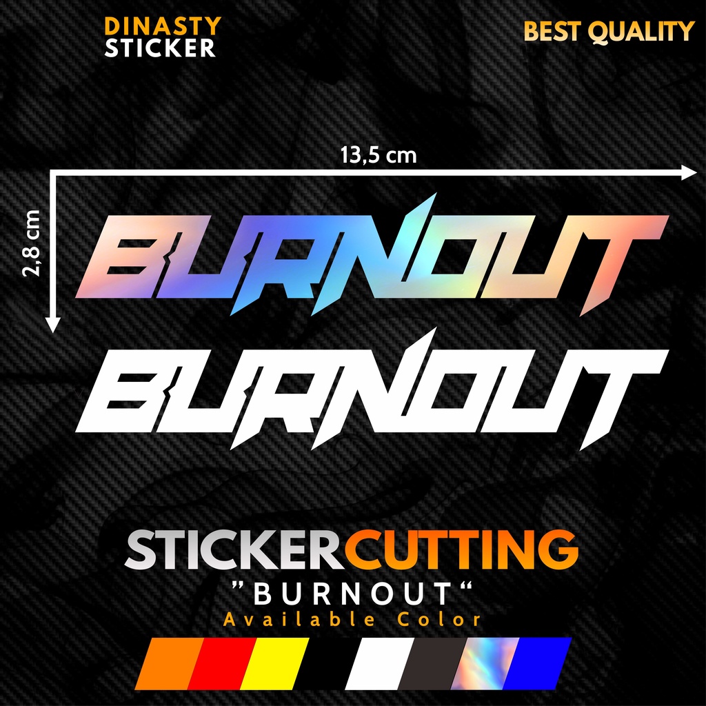 สติ๊กเกอร์ BURNOUT CUTTING STICKER VIRAL HITS เบิร์นเอาท์! | Shopee ...