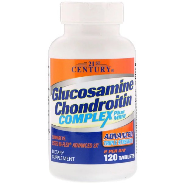 21st Century, Glucosamine Chondroitin Complex Plus MSM, Advanced Triple Strength, 120 Tablets ...