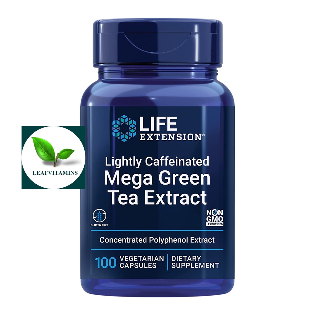 Life Extension Lightly Caffeinated Mega Green Tea Extract 98% ...