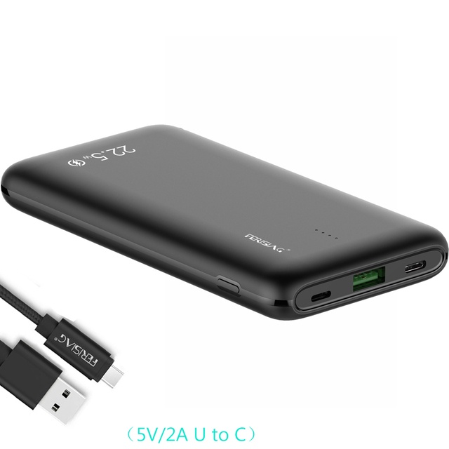 FERISING 5A VOOC SCP Super Fast Charger 10000mah Power Bank USB Type C ...