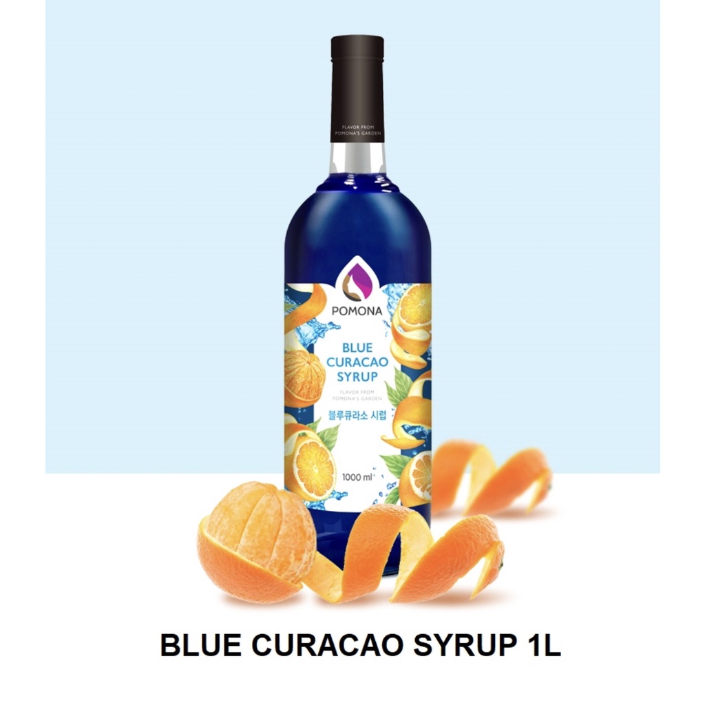 BLUE CURACAO SYRUP POMONA ไซรัปกลิ่นบลูโคราโซ่ โพโมนา 1,000 ml ...