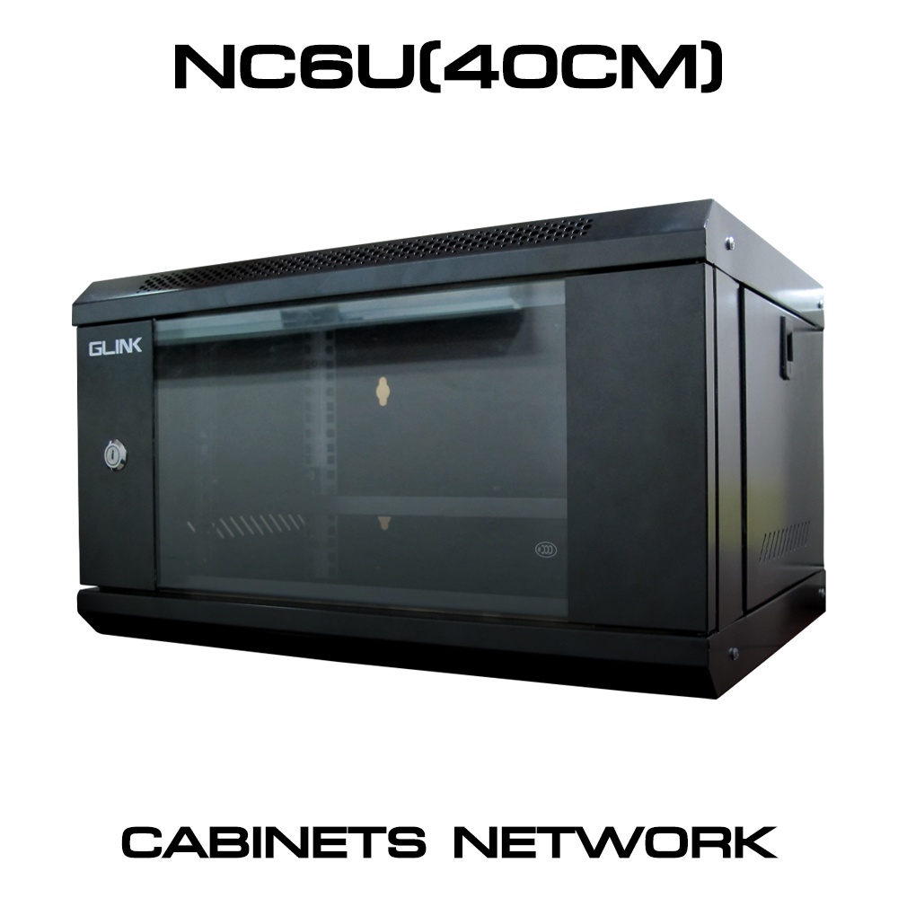 ตู้ Rack CCTV Network Cabinet NC6U (40cm) 19” Black White สีดำ สีขาว ...