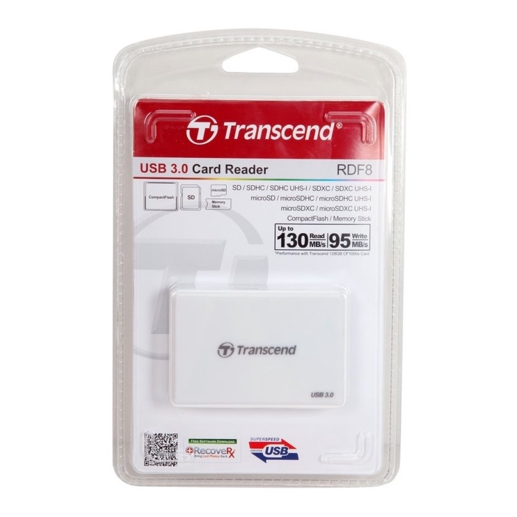 Transcend USB 3.0 Super Speed Multi-card Reader (TS-RDF8W) | Shopee ...