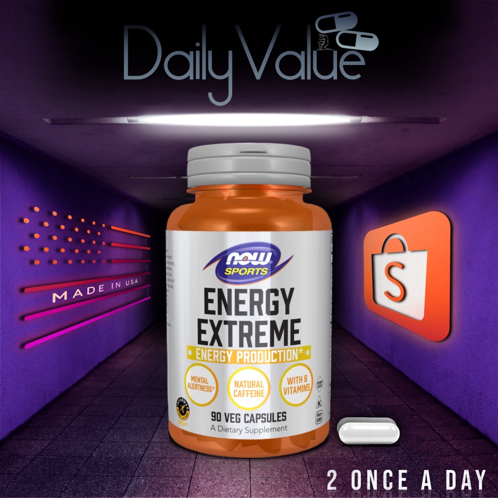 เอนเนอร์จี้ เอ็กซ์ตรีม / Energy Extreme w/ Caffeine & Taurine 90 ...