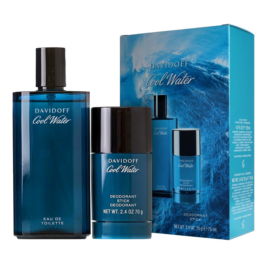 DAVIDOFF Cool Water Travel set (EDT 125ml + Deo Stick 70g) | Shopee ...