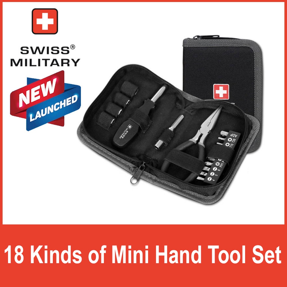 Swiss Military SM-H18 18Kinds Mini Hand Tool Set | Shopee Thailand