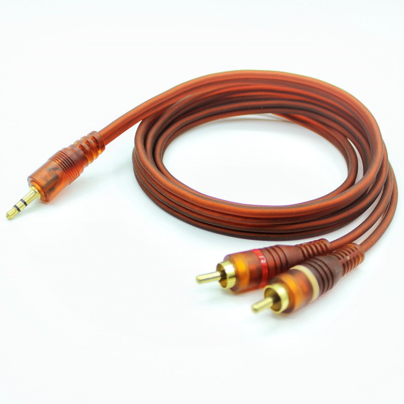 【1.5m/3m/5m/10m】3.5mm to 2 RCA audio cable, for phone, headphone ...