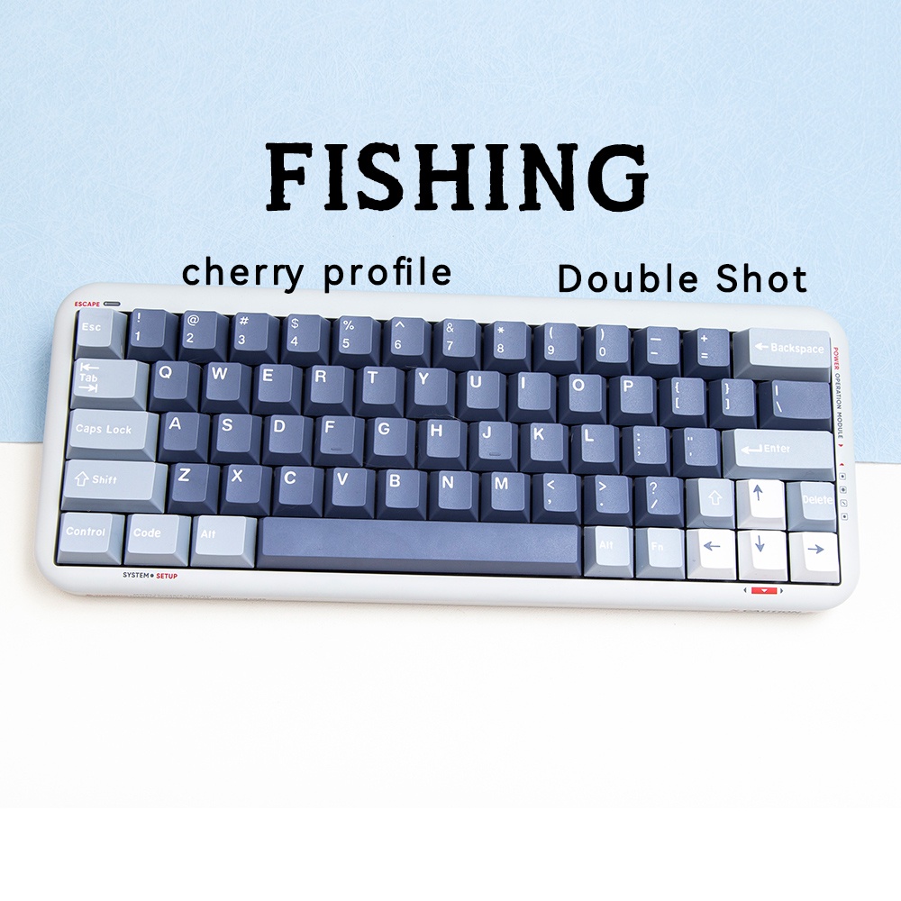 173keys Fish theme keycaps/Double shot/Cherry profile/PBT material ...