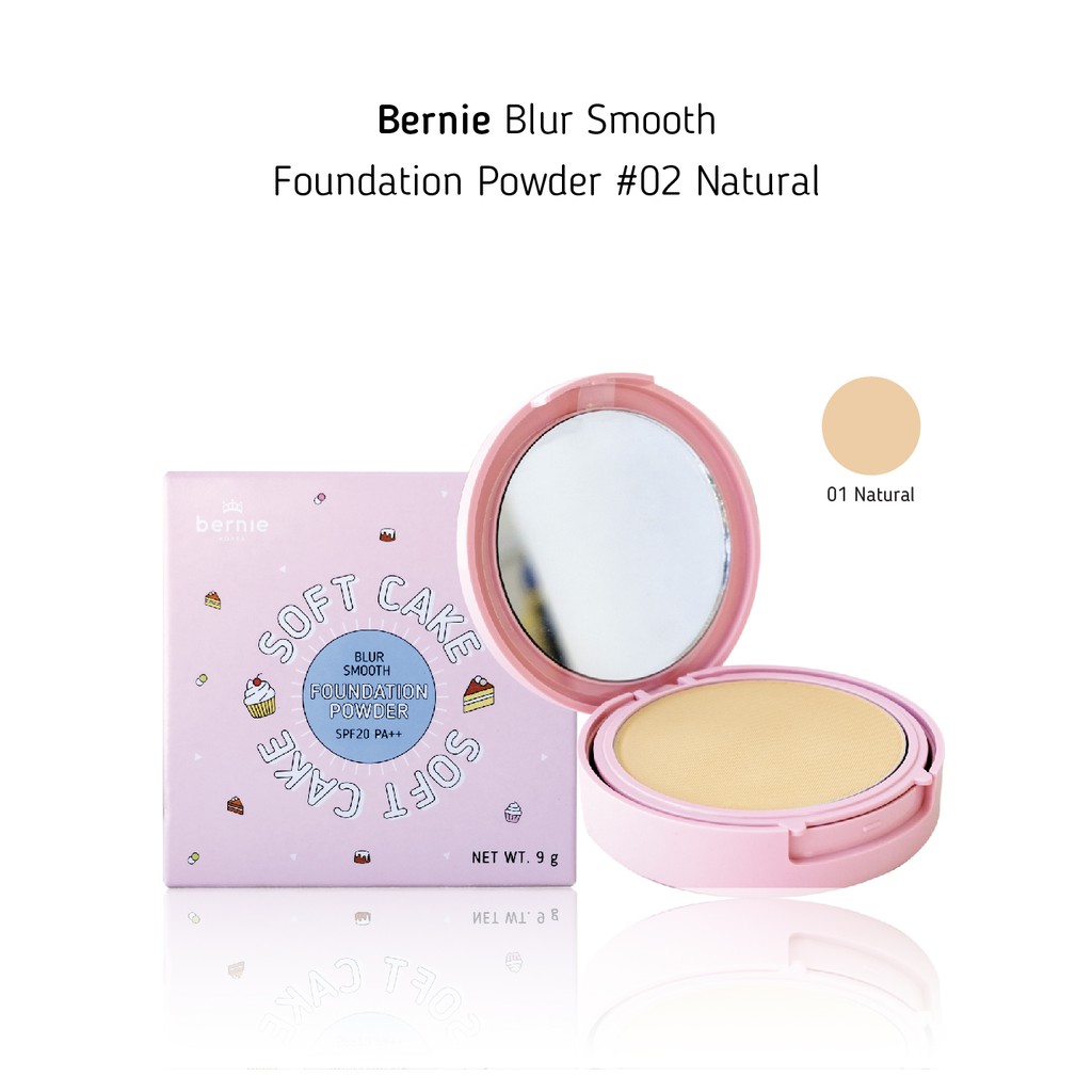 [แป้งผสมรองพื้นเบลอรูขุมขน] Bernie Blur Smooth Foundation Powder Soft ...