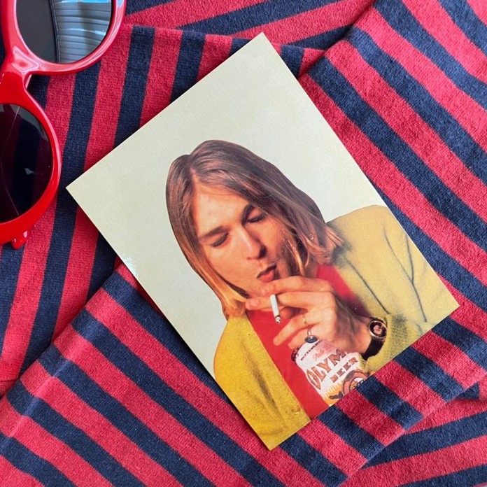 โปสการ์ด NIRVANA งานเดิมจากยุค90s ของที่ระลึกkurt cobain postcardวง ...