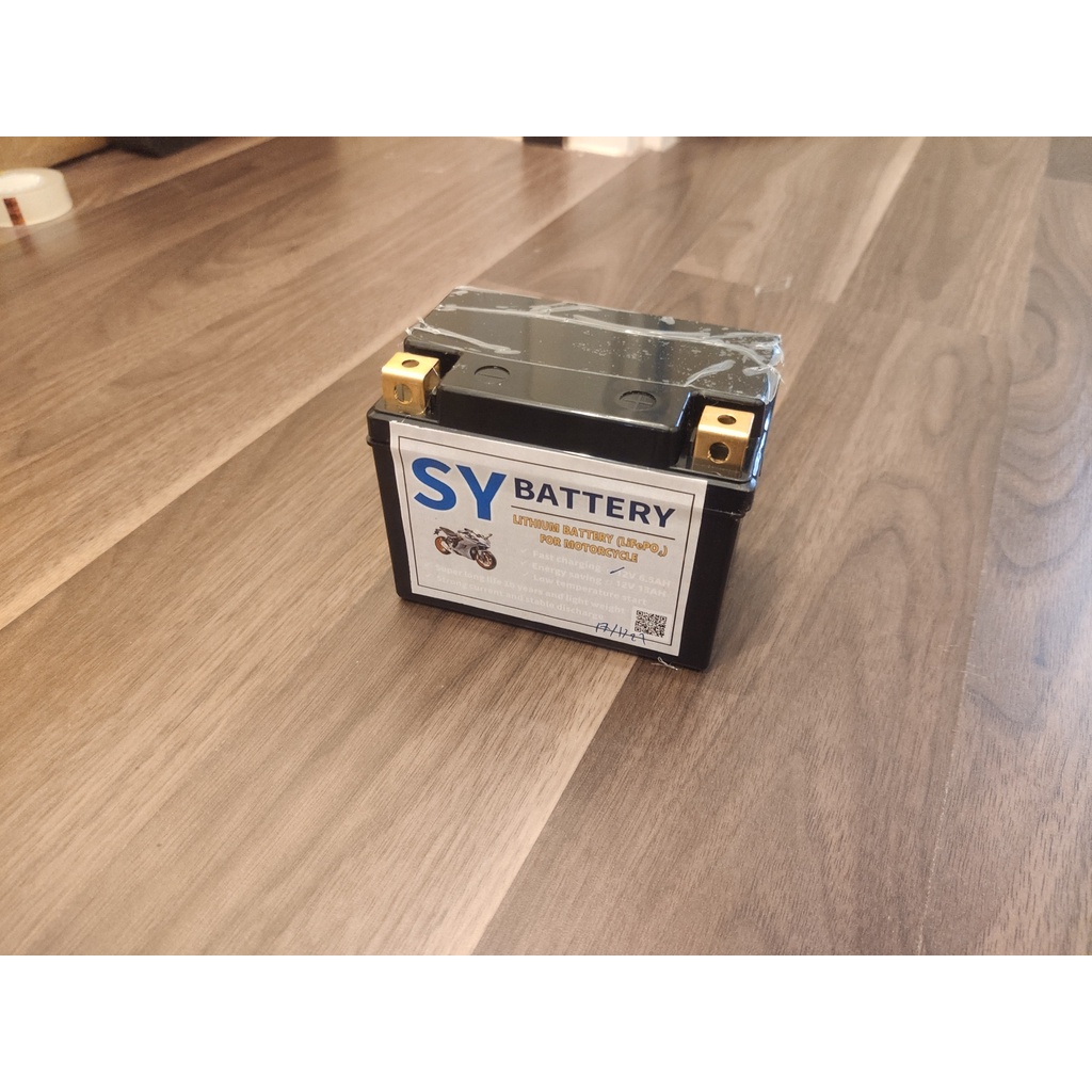 SY Battery แบตเตอรี่ลิเธียมไอออนฟอสเฟต LiFePO4 สำหรับมอเตอร์ไซค์ 12V 6. ...
