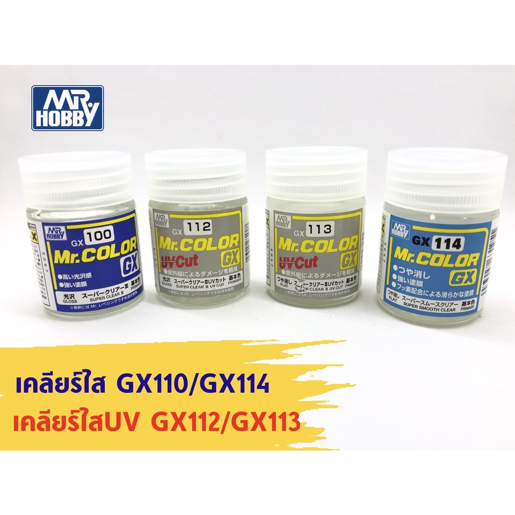 สีเคลือบเคลียร์ GX100 เคลียร์แบบใสเงา/GX114แบบด้าน และGX112เคลียร์แบบกัน UV ใสเงา/GX113กัน UVใส ...