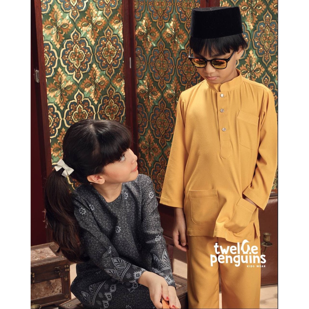 อะไหล่เพนกวิน Che Senah Kurung Basic Design BAJU RAYA BUDAK/BABY 2021 1 ...