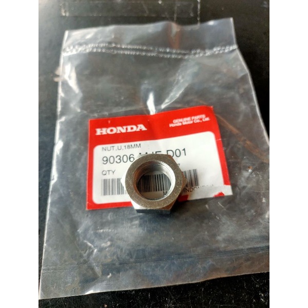 90306-MJE-D01น๊อตแท้18มม.เบอร์27,CBR650Rปี2014-21,1ตัว อะไหล่แท้HONDA ...