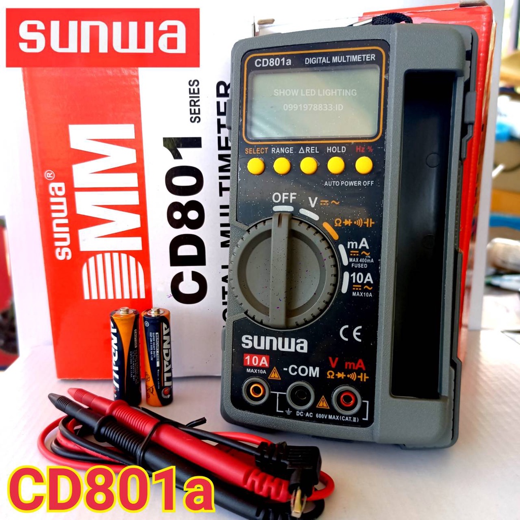 SUNWA CD801a Multimeter Digital มัลติมิเตอร์ มิเตอร์วัดไฟ ดิจิตอลมัลติ ...