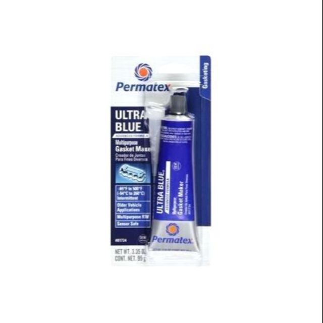 Permatex 81724 Ultra Blue RTV Multi-Purpose Gasket Maker (77BR) 3 oz ...
