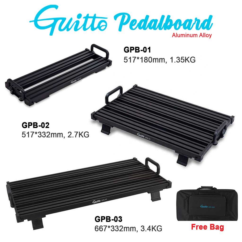Guitto Pedalboard GPB-01, GPB-02, GPB-03 พร้อมกระเป๋า | Shopee Thailand