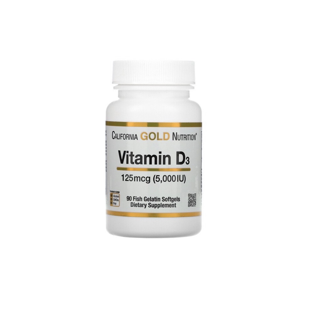 (exp 01/24) Vitamin D3, California Gold Nutrition 125mcg (5000IU ...