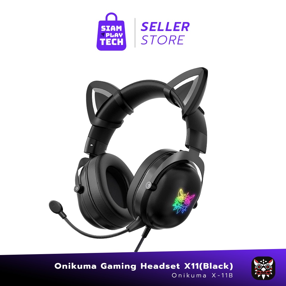 ONIKUMA X11 Gaming Headset Cat Edition (Black/Pink/Purple/Yuki)หูฟังเกม ...