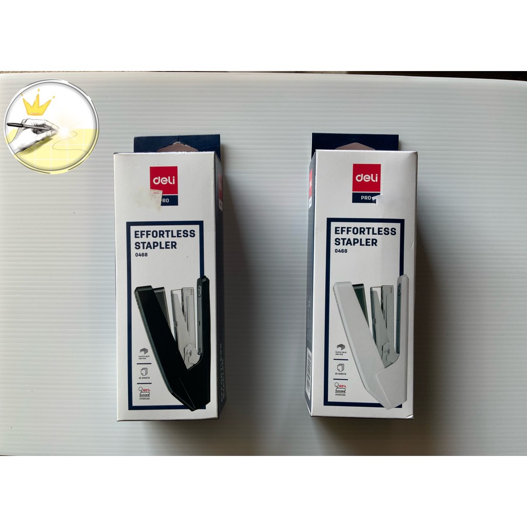 Deli 0468 เครื่องเย็บกระดาษประหยัดแรง เย็บได้ 25 แผ่น | Shopee Thailand