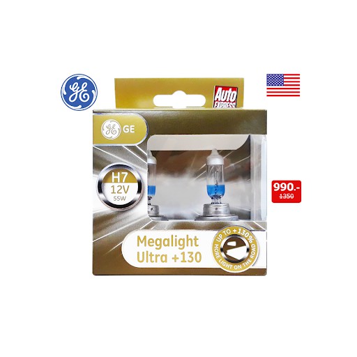 GE H7 +130% Megalight Ultra หลอดไฟหน้ารถยนต์จีอี | Shopee Thailand