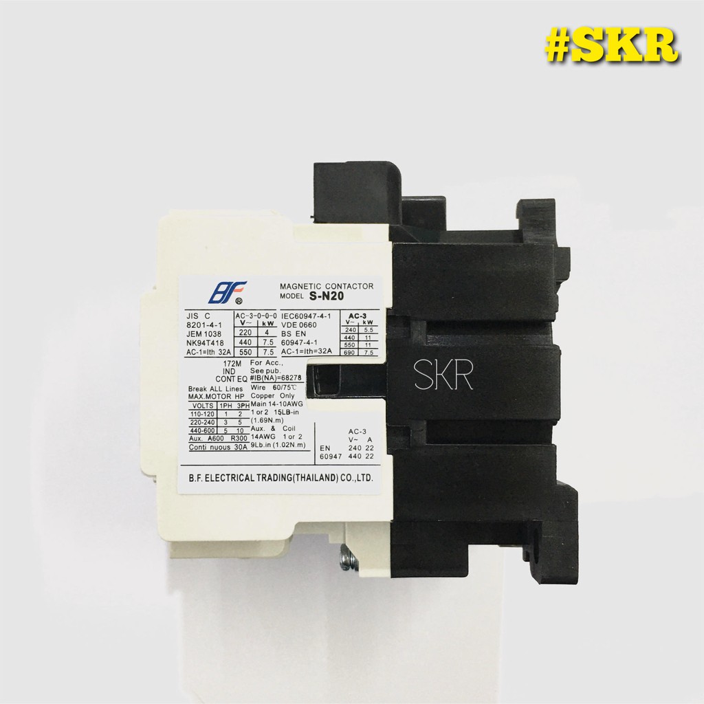 แมกเนติก SN-20 220V 380V ยี่ห้อ BF MAGNETIC CONTACTOR S-N20 จัดส่งKerry ...