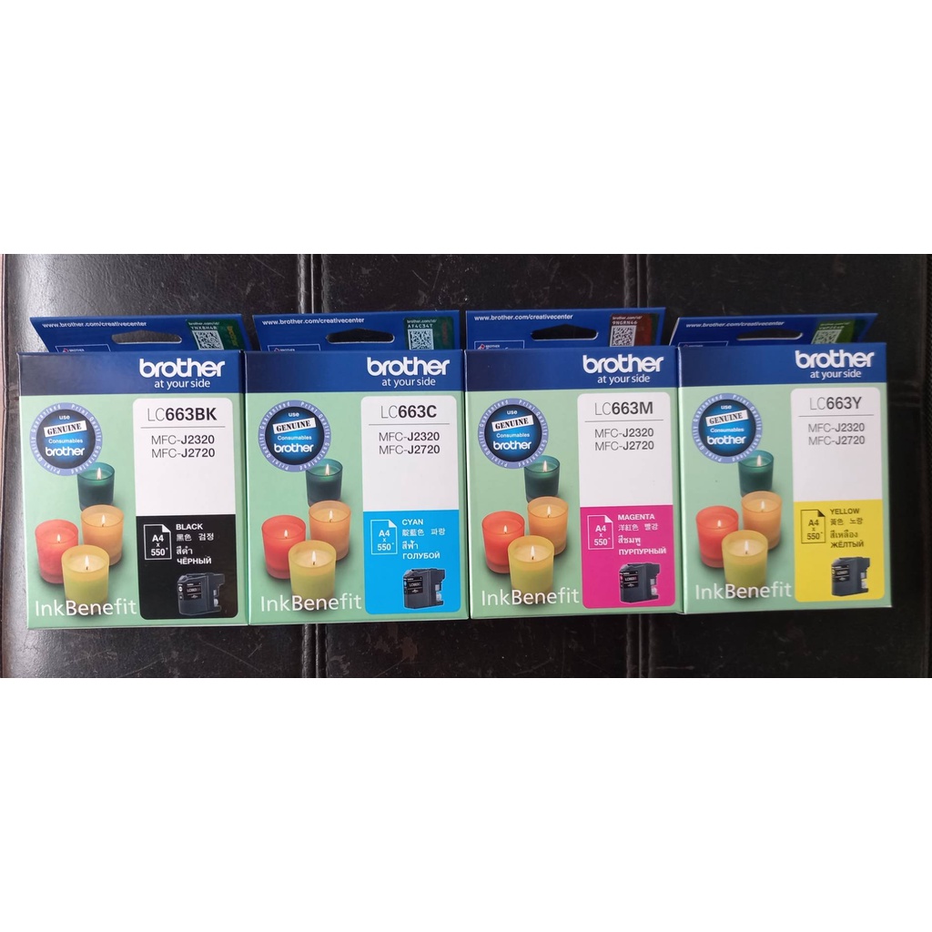 Brother INK LC 663BK+ C+ M +Y 4สี 1ชุดแท้ศูนย์ของใหม่ คุณภาพ100% For ...