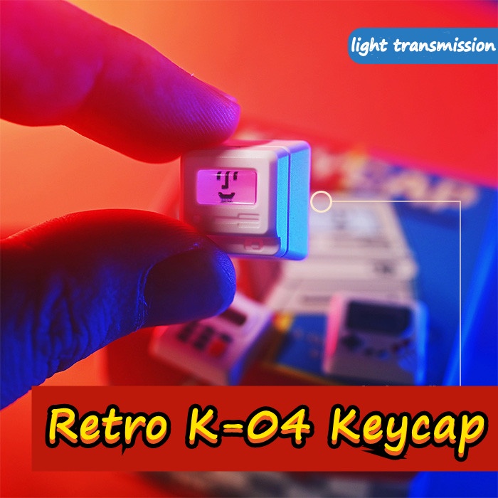 Retro K04 Keycap 3 In 1 Classic Light Transmissive วัสดุ ABS น่ารัก ...