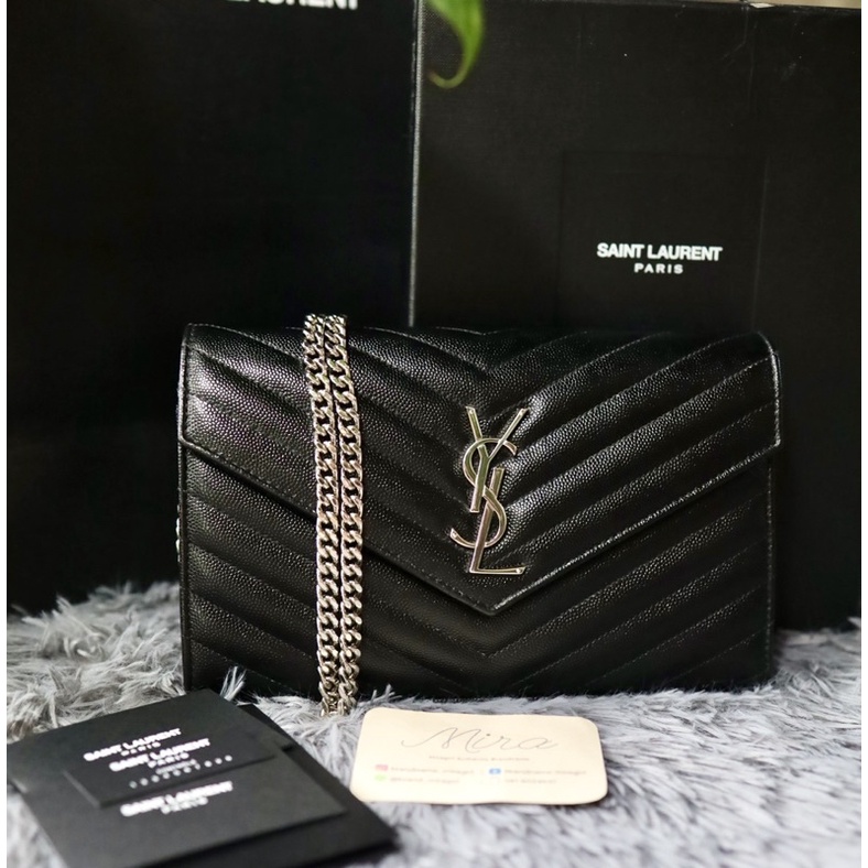 ขายแล้วค่ะ Ysl woc wallet on chain 9” | Shopee Thailand