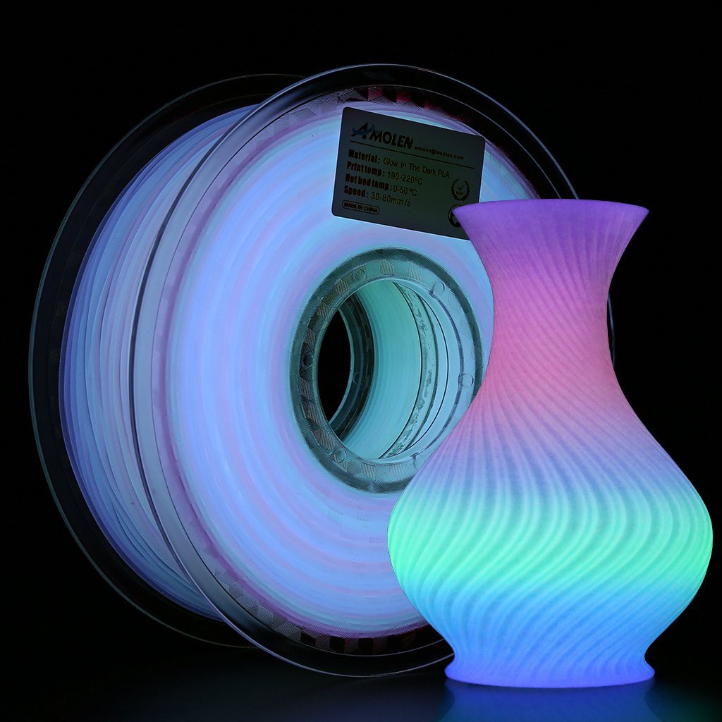 PLA 3D Printer Filament/Glow in The Dark Multicolor Change PLA/เส้น ...