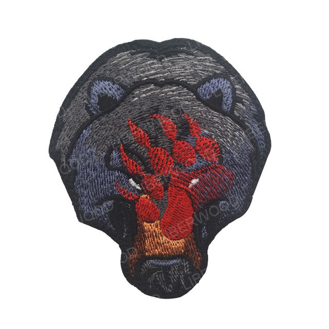 Animal head patch tactical patch badge armband feather shark rabbit ...