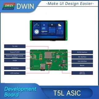 DWIN 7 Inch Arduino and PLC LCD Monitor,1024*600 Resolution HMI UART Display Connect To Mega ...