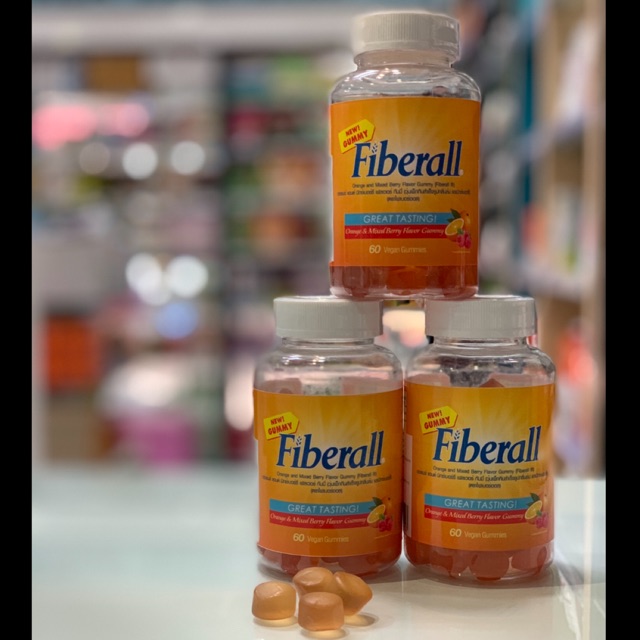 Fiberall ไฟเบอร์ ชนิด กัมมี่ บรรจุ 60 เม็ด ช่วยในการขับถ่าย | Shopee ...