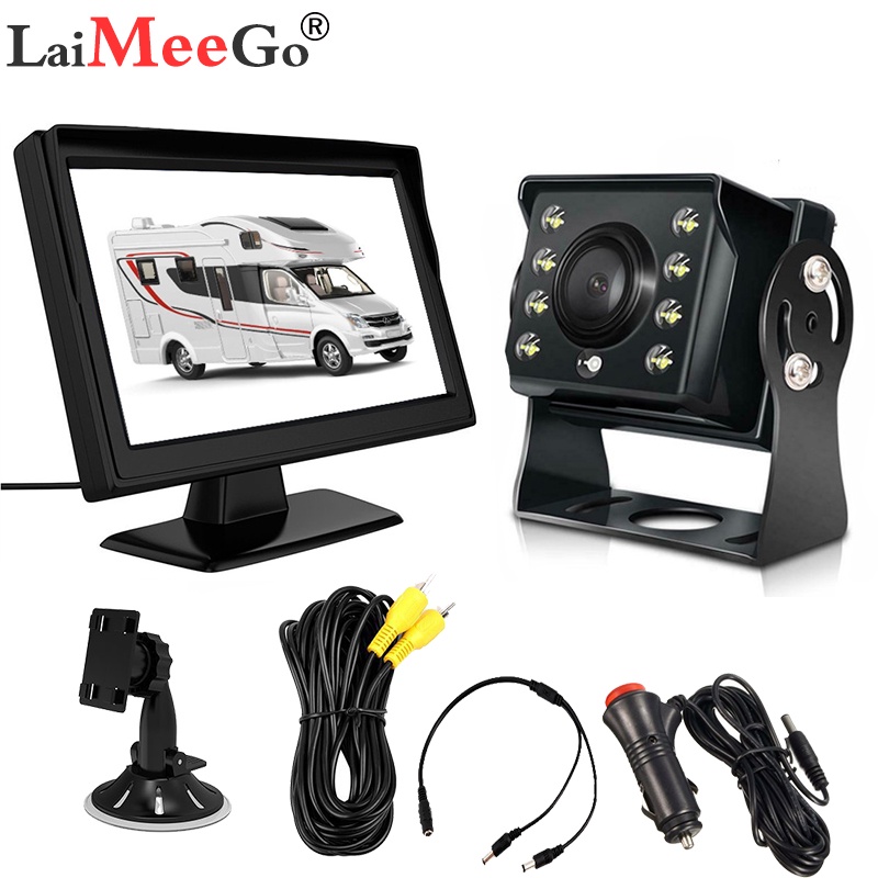 5 inch screen TFT LCD Color Display Parking rear Car Mirror HD Car ...