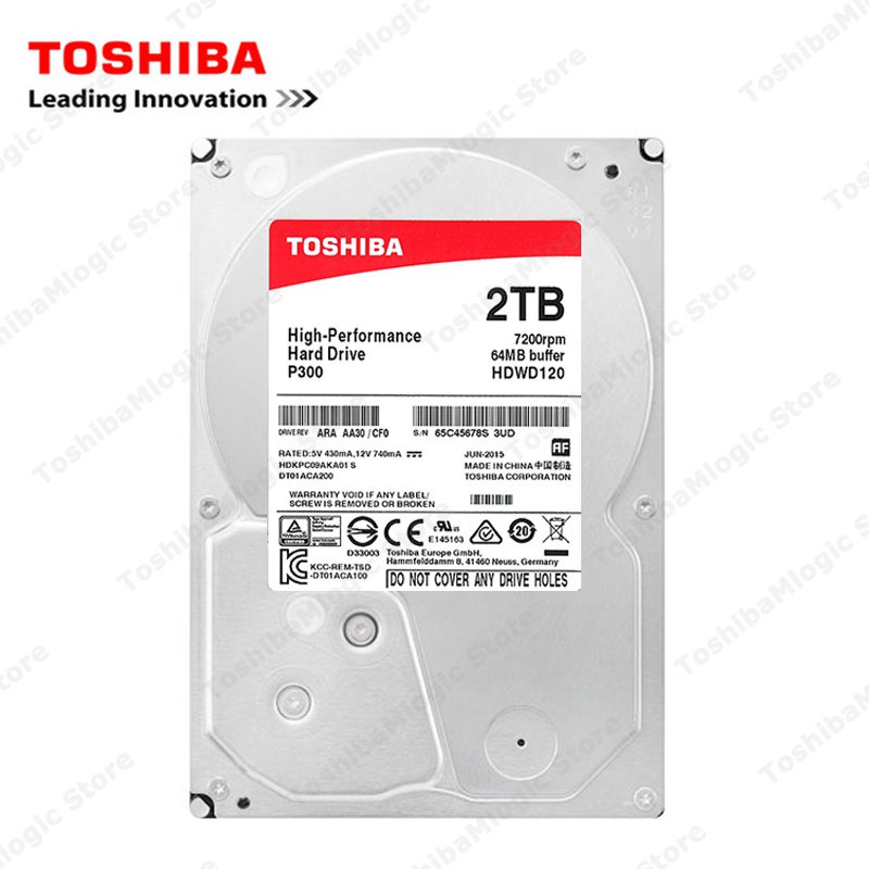 Toshiba P300 500G 1T 2T 3T Surveillance VCR HDD Desktop PC Internal Hard driver disk 3.5inch ...