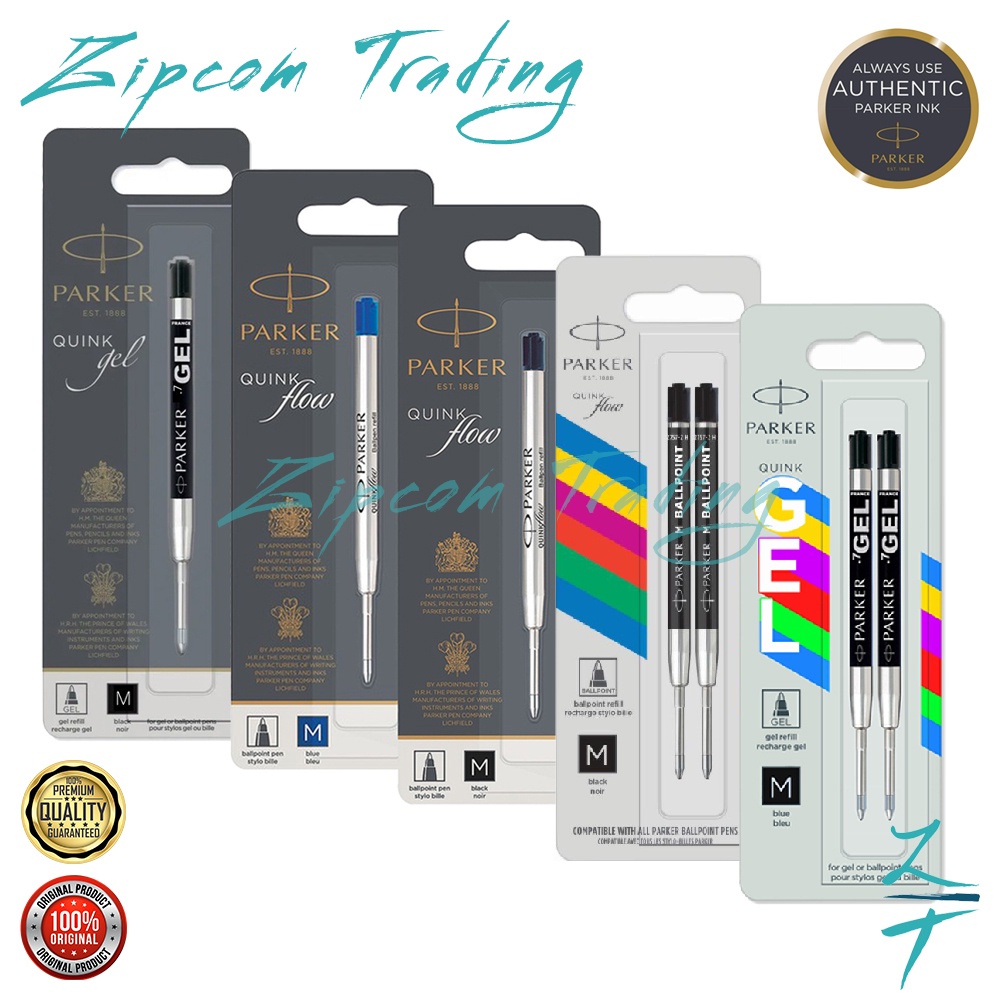 Parker QUINK Flow ปากกาลูกลื ่ น Ink Refill ( Fine & Medium Point ) | Shopee Thailand