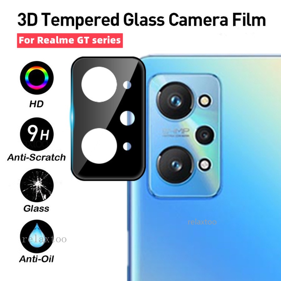 กระจกนิรภัยกันรอยเลนส์กล้อง 3D ทรงโค้ง สําหรับ Realme GT NEO2 NEO3T ...