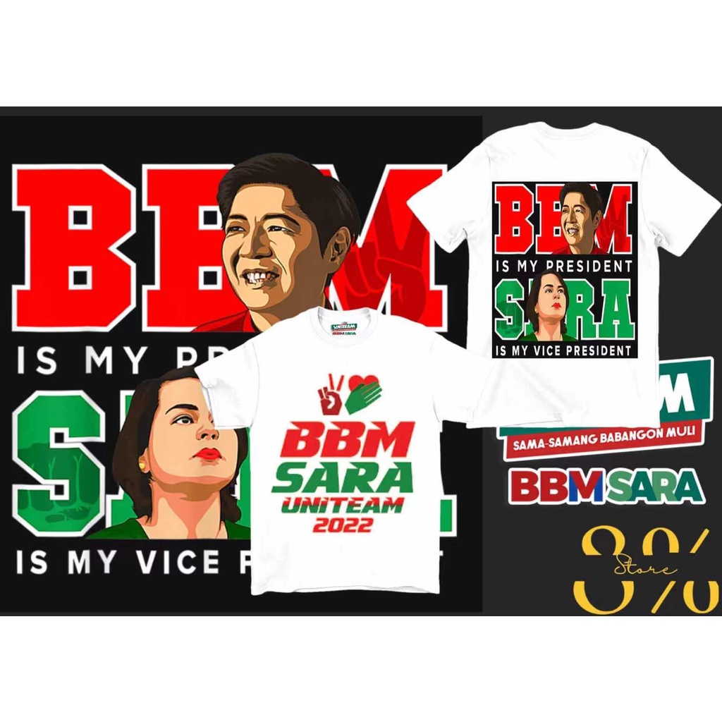 เสื้อยืดคอตตอน BBM-SARA 2022 BBM-SARA 8% STORE-BBM-SARA UK3 | Shopee ...