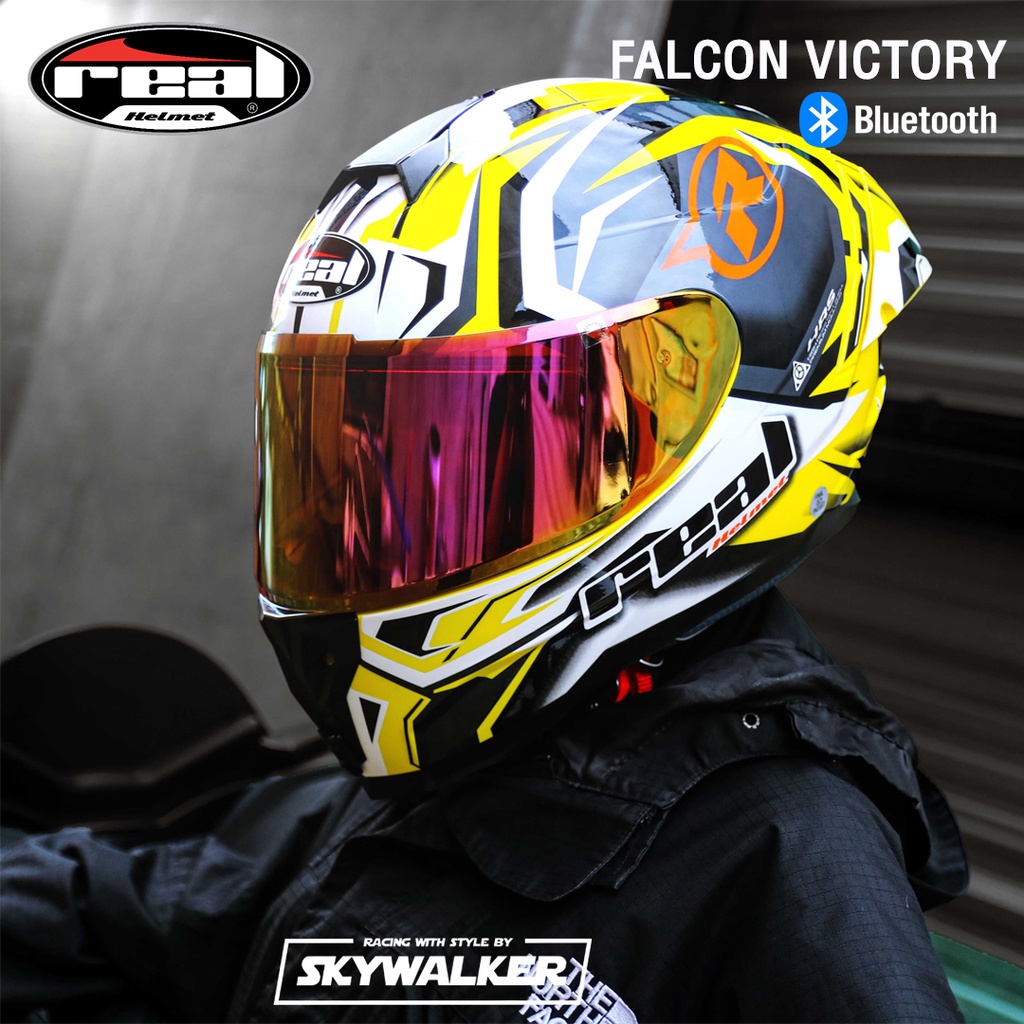 หมวกกันน็อค Real รุ่นใหม่ล่าสุด Falcon Robotech รองรับการติดตั้งบลูทูธ ...
